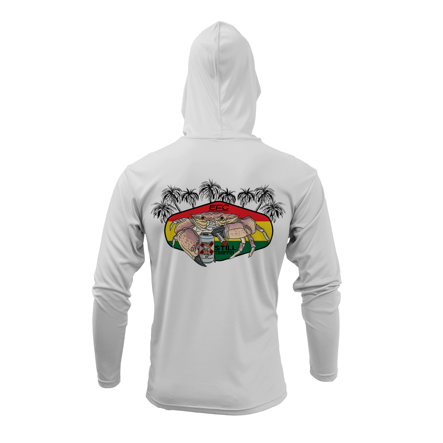 Still Trappin Silver Hooded Performance Shirt – Everglades Fishing Co